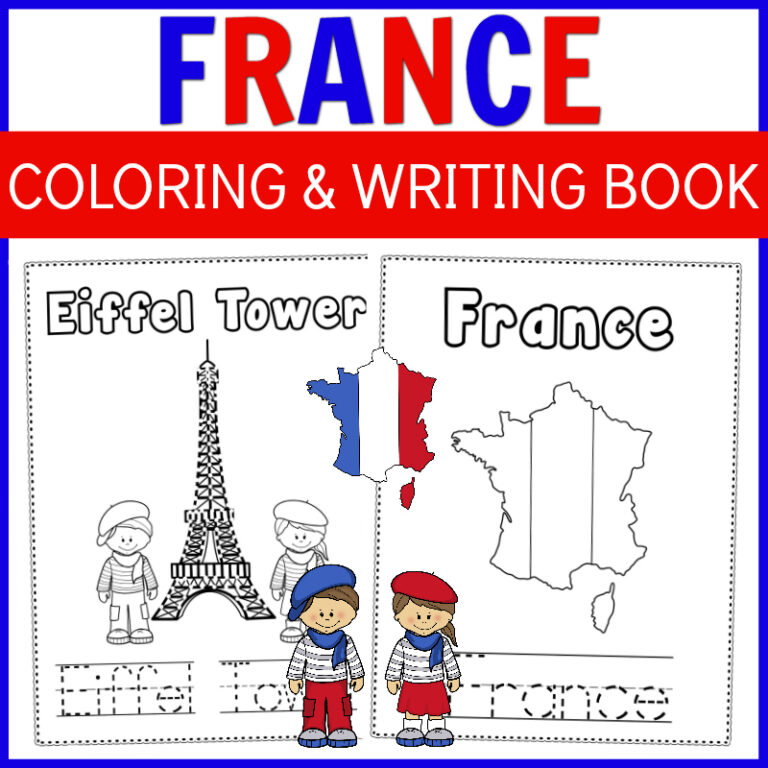 France Coloring and Writing Book - Thrifty Mommas Tips