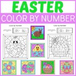 Fun Easter Colour By Number Activity Sheet - Thrifty Mommas Tips