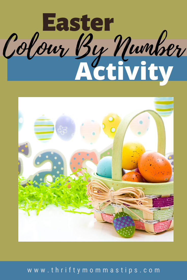 Fun Easter Colour By Number Activity Sheet - Thrifty Mommas Tips