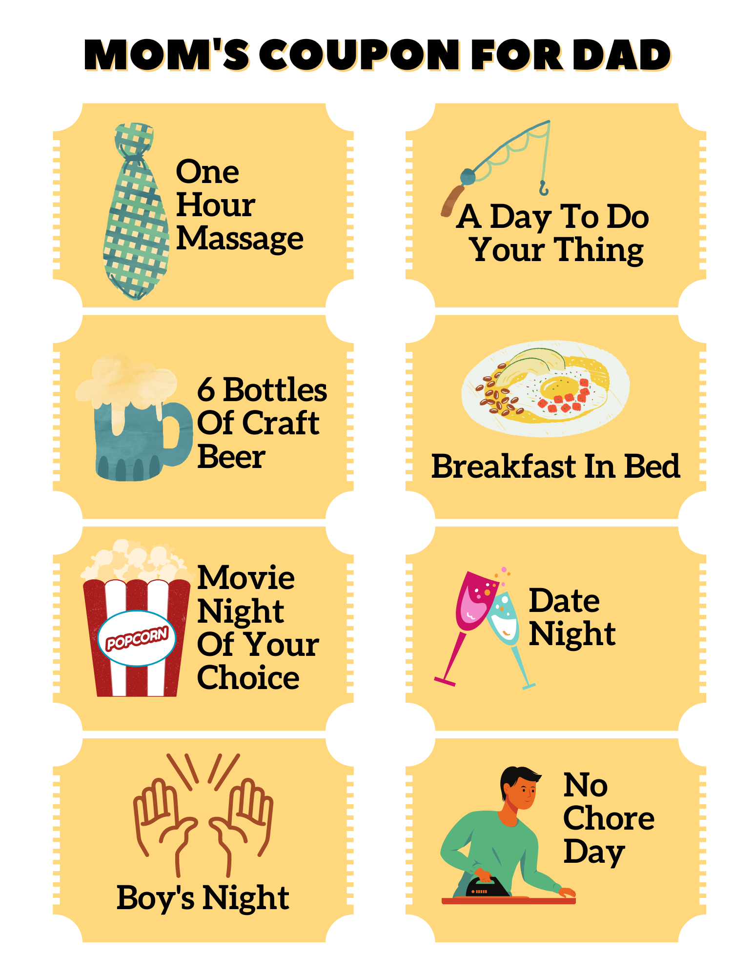 Sweet And Free Father s Day Coupon Book Thrifty Mommas Tips